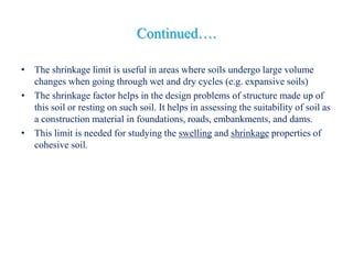 Shrinkage Limit Test | PPT