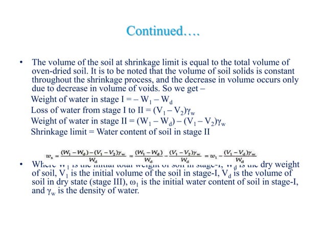 Shrinkage Limit Test | PPT | Geology | Science