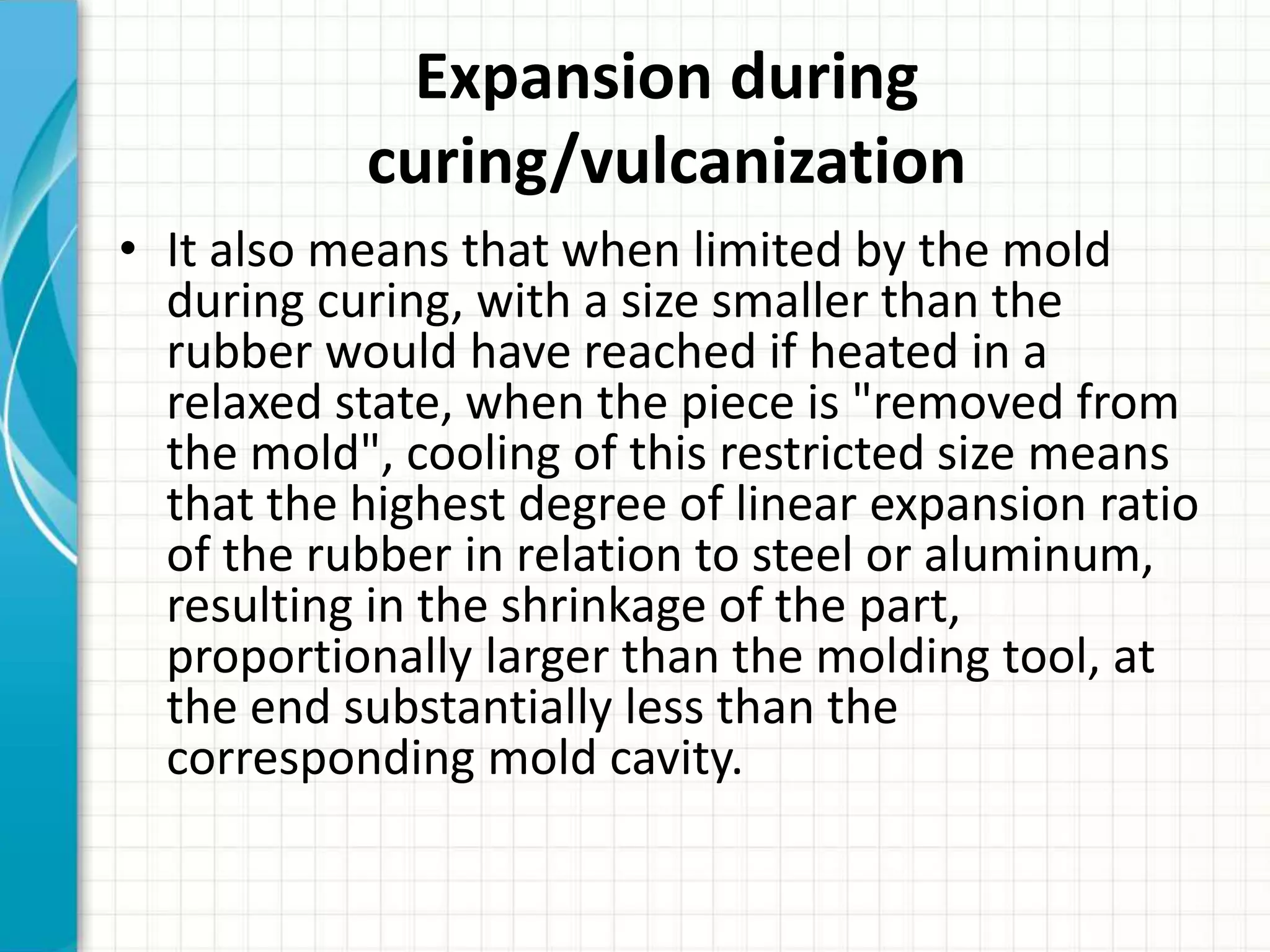 Shrinkage of rubber compounds | PPTX