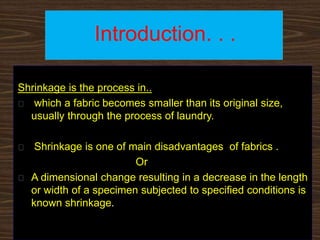 Shrinkage of ttqc ii | PPT