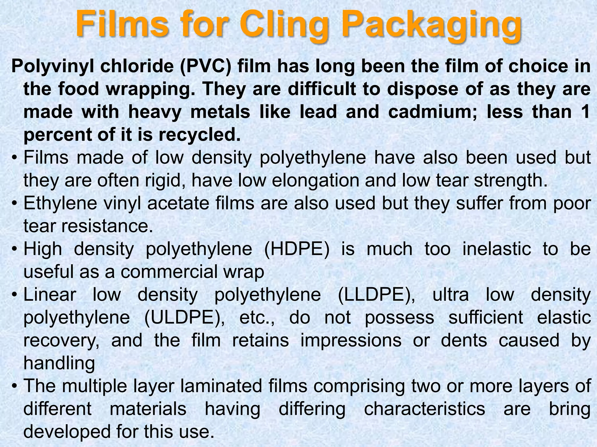 Shrink and cling packaging of fresh and perishable foods | PPT
