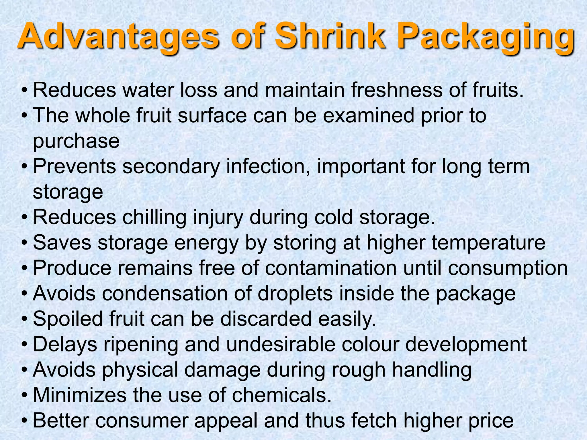 Shrink and cling packaging of fresh and perishable foods | PPT