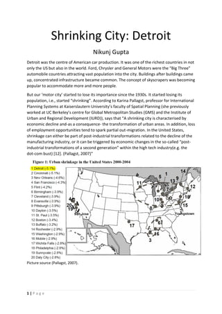 Shrinking city: Detroit | PDF