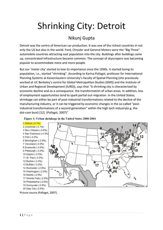 Shrinking city: Detroit | PDF