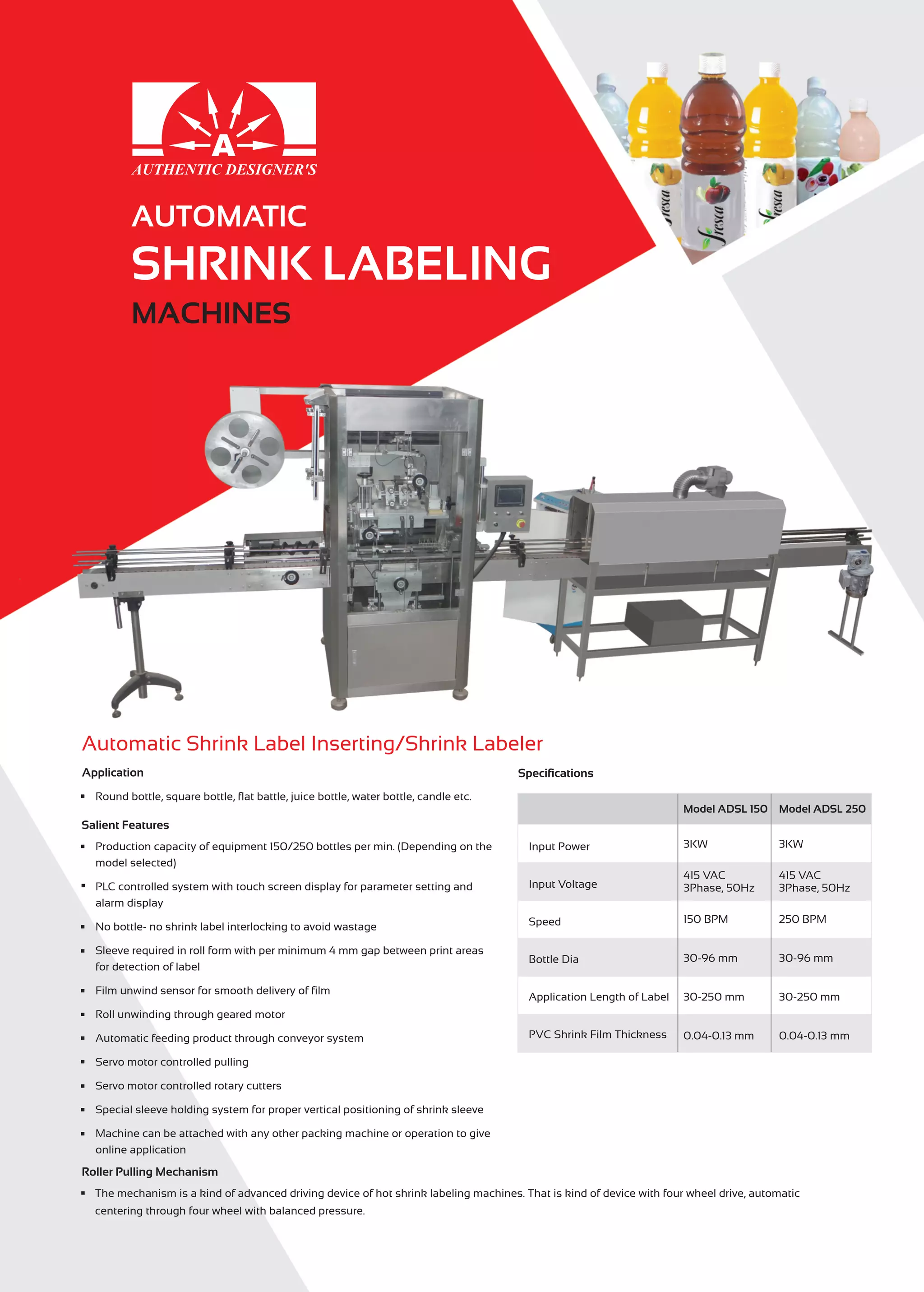 Shrink labelling machine | PDF
