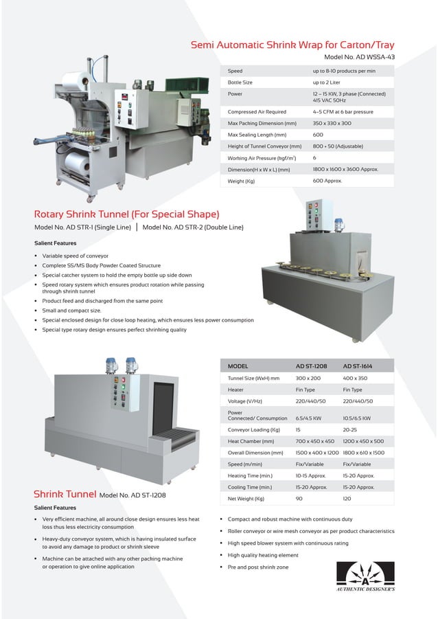 Shrink Wrap Machines | PDF