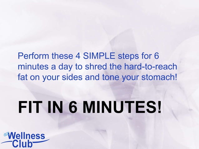 Shrink Your Waist in 6 Minutes! | PPTX | Weight Loss | Healthy Living