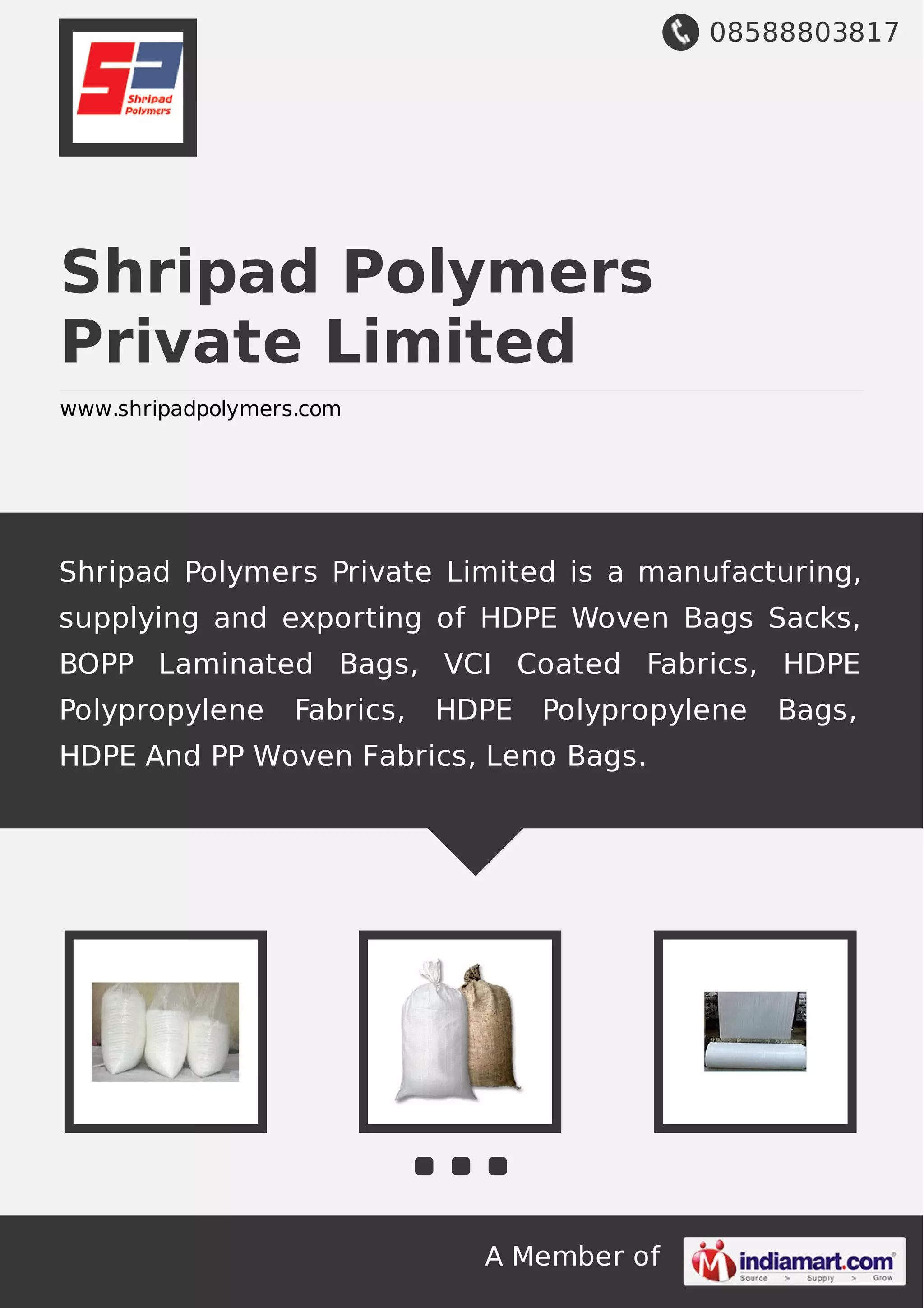Shripad Polymers Private Limited, Pune, HDPE Woven Bags | PDF