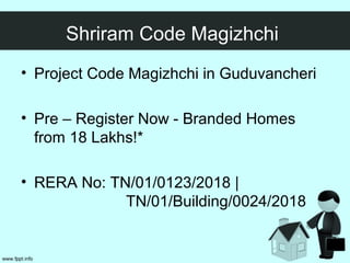 Shriram Code Magizhchi | PPT
