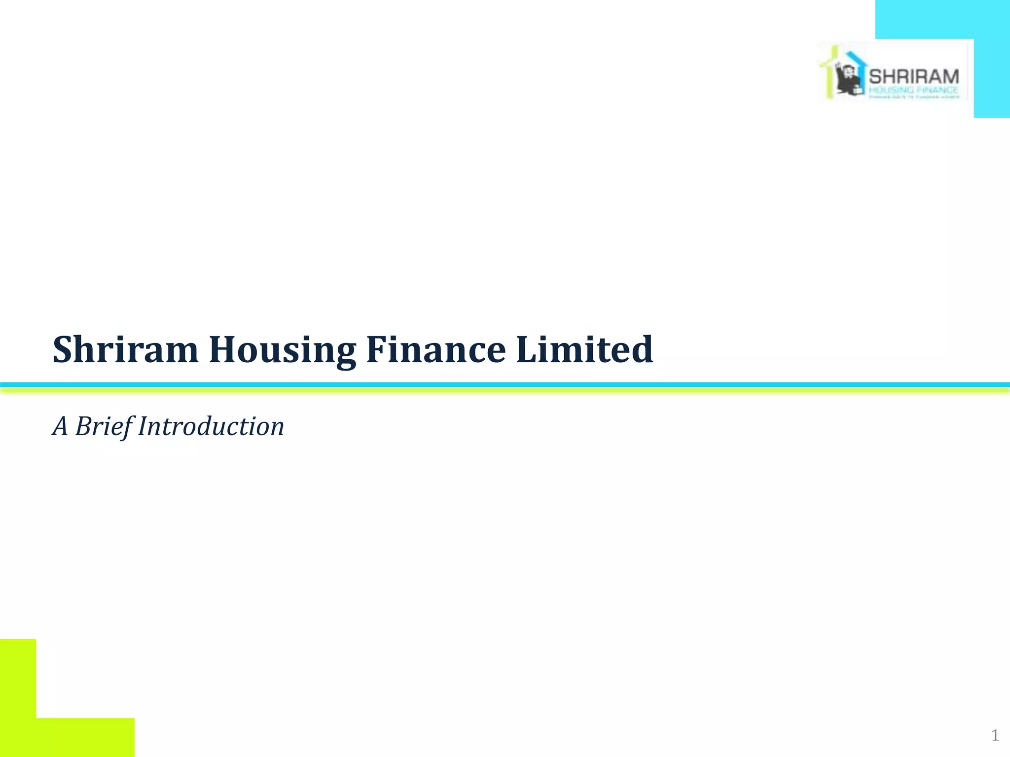 Shriram Housing Finance Ltd. | PPTX