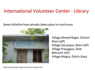 Changing Landscape of Libraries in Rural Areas: Wakeup calls for ...