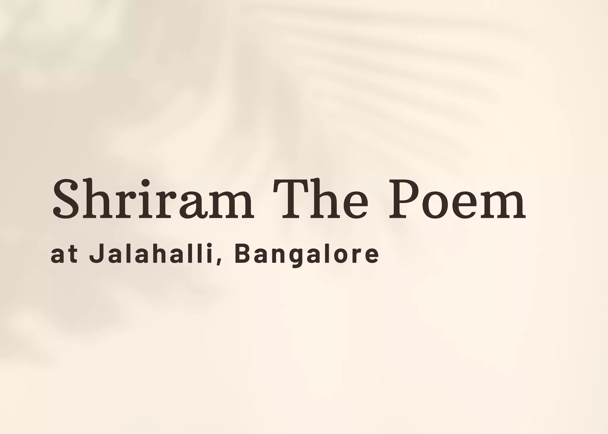 Shriram The Poem – Pre Launch Premium Residential Apartments | PDF