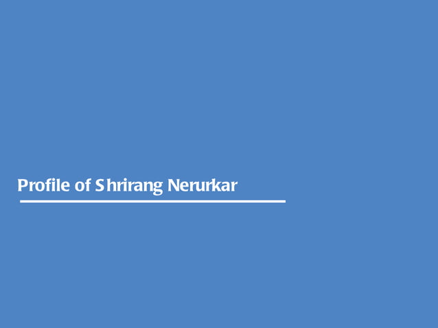 Shrirang Lawson Profile | PPT