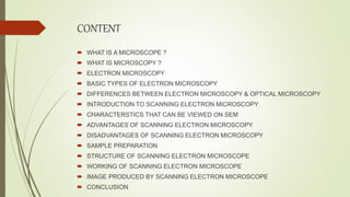 Scanning Electron Microscope | PPTX