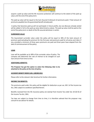 Shri vidya shriram life | PDF | Motor Insurance | Insurance