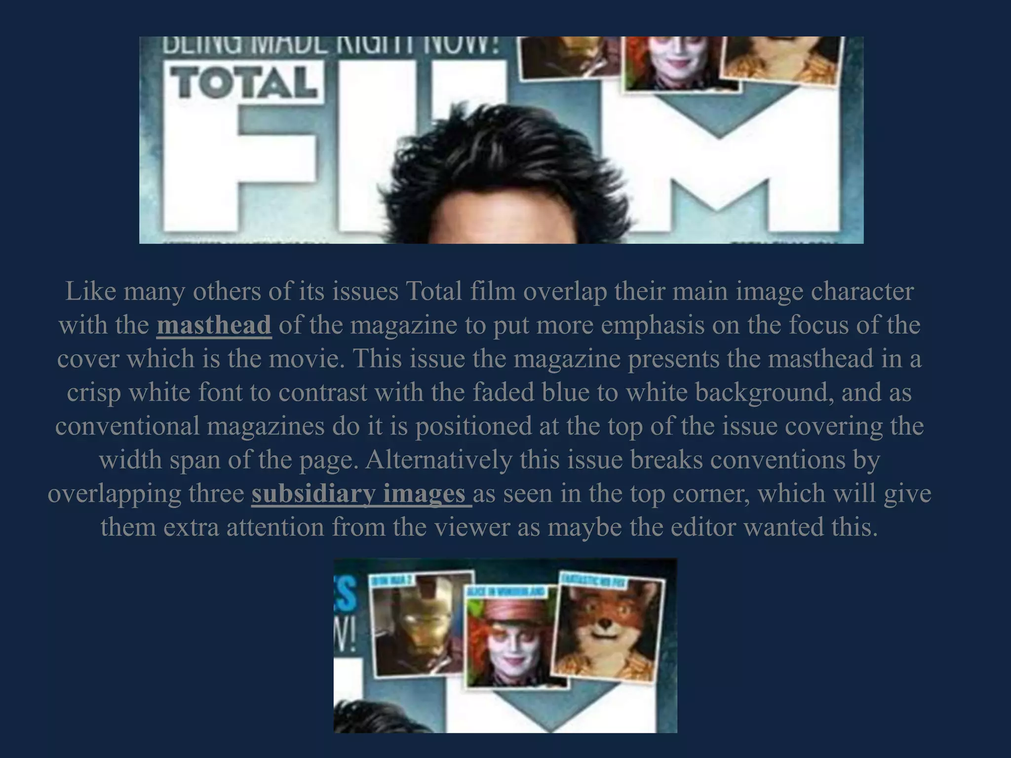 Sherlock Holmes - Total Film Cover Analysis | PPTX | Theater | Fine Art