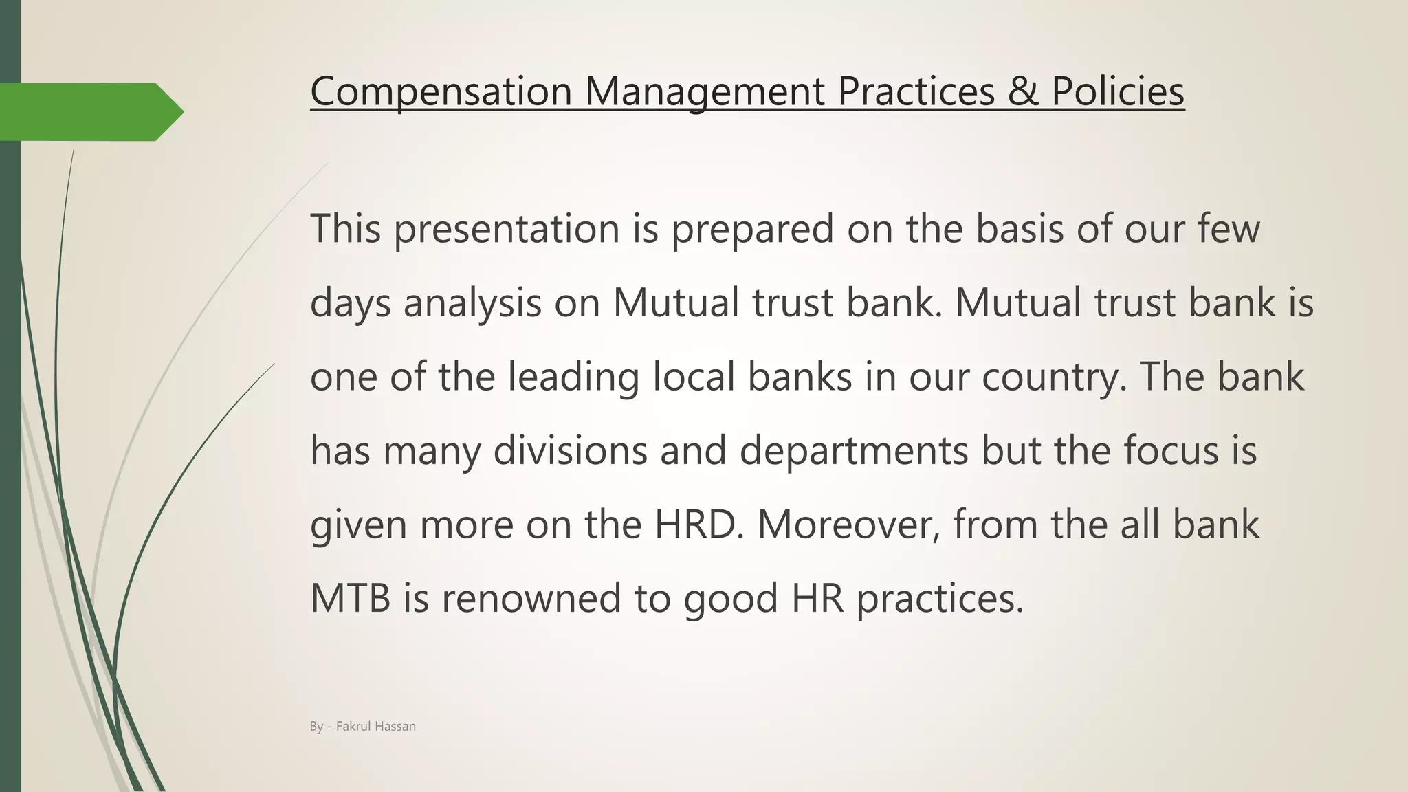 Compensation Management Practices and Policies Presentation | PPTX