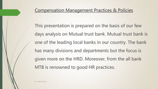 Compensation Management Practices and Policies Presentation | PPTX
