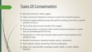 Compensation Management Practices and Policies Presentation | PPTX