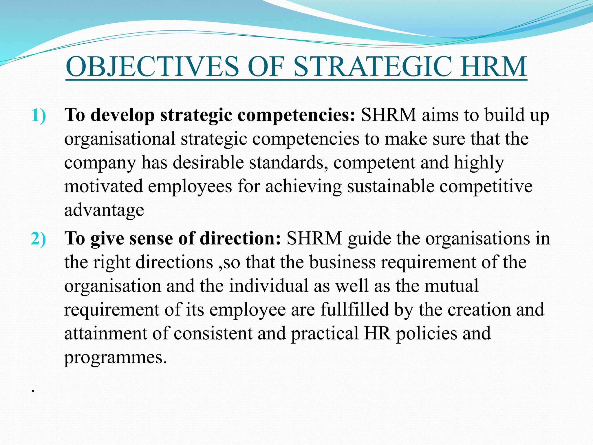 STRATEGIC HUMAN RESOURCE MANAGEMENT | PPTX