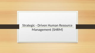 Strategic human resource management planning | PPT