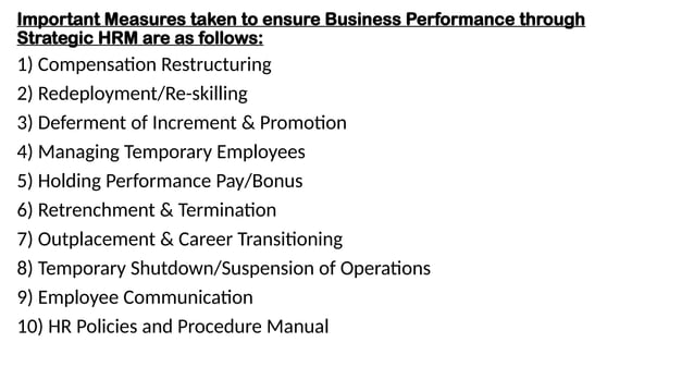 Strategic Human Resource Management Notes | PPT