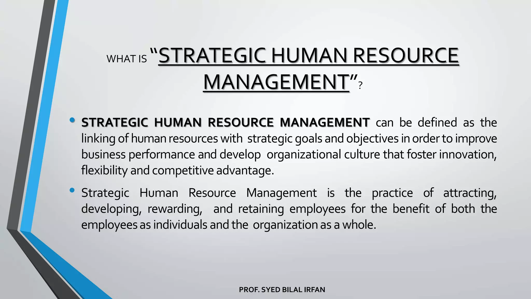 STRATEGIC HUMAN RESOURCE MANAGEMENT | PPTX