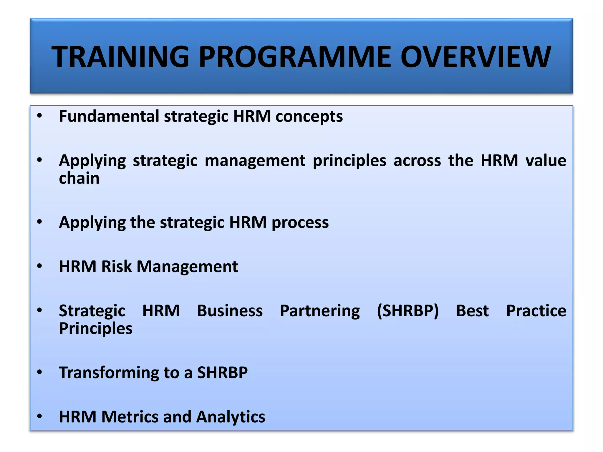 Strategic HRM & Business Partnering | PPTX