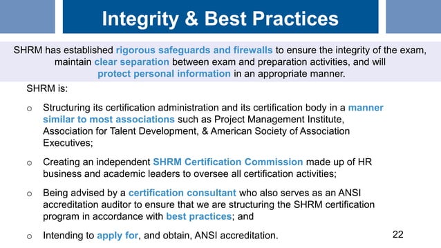SHRM HR Competency Model and New Certifications