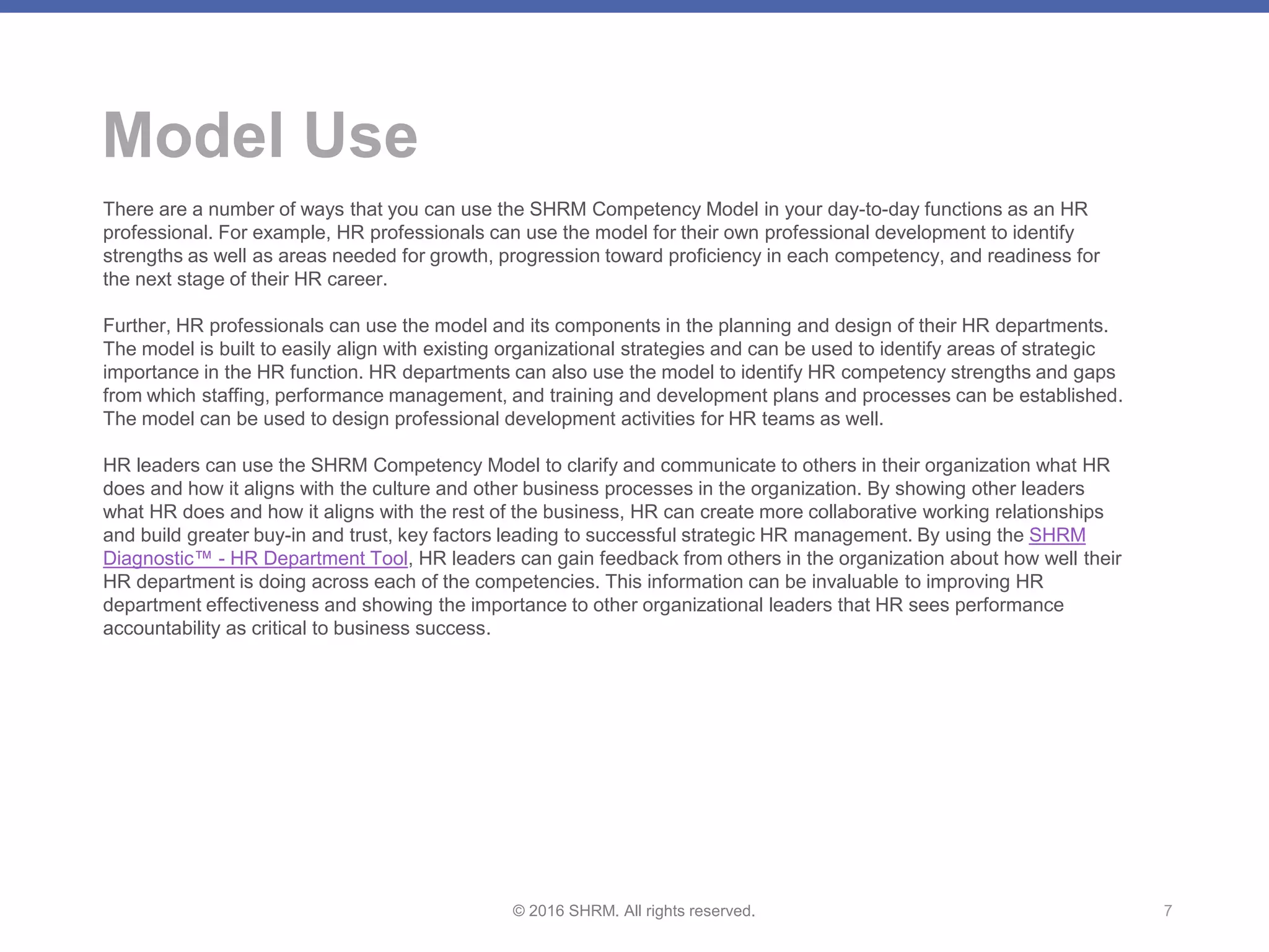 Competency model by SHRM | PDF