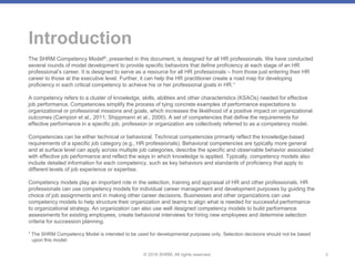 Competency model by SHRM | PDF