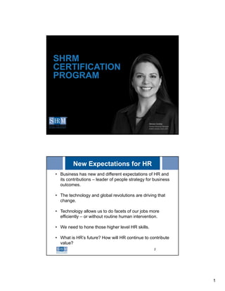 SHRM New Certifications: SHRM-CP and SHRM-SCP | PDF | Human Resources ...