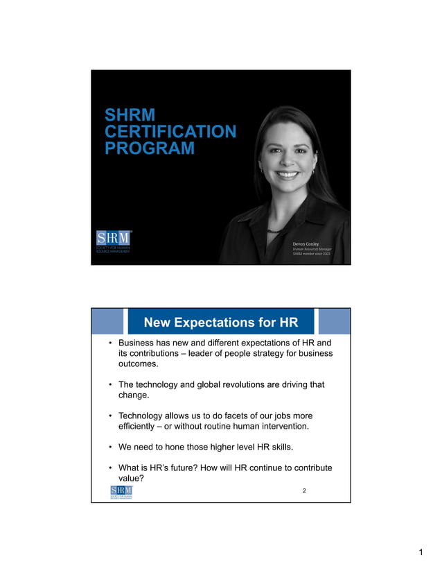 SHRM New Certifications: SHRM-CP and SHRM-SCP | PDF | Human Resources ...