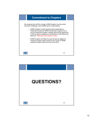 SHRM New Certifications: SHRM-CP and SHRM-SCP | PDF | Human Resources | Business