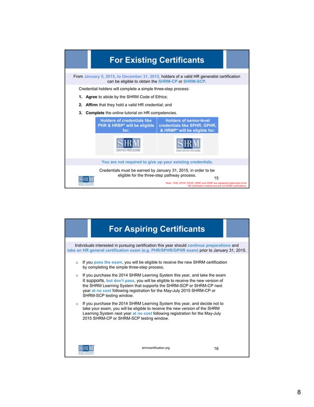 SHRM New Certifications: SHRM-CP and SHRM-SCP | PDF | Human Resources | Business