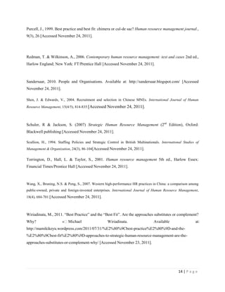 STRATEGIC HUMAN RESOURCE MANAGEMENT (jameson) | DOCX