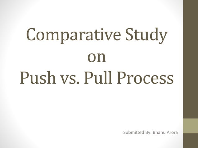 Comparative Study on Push vs Pull Process | PPTX | Automotive Industry ...