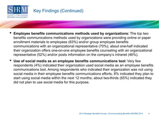 SHRM’s 2014 Strategic Benefits Survey: Communicating Benefits | PPT