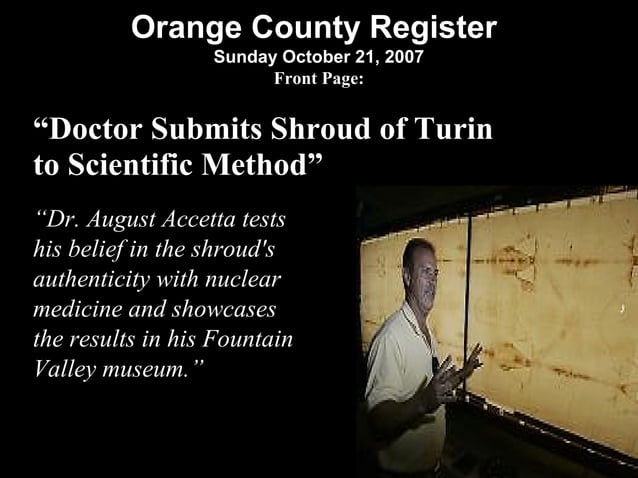 Shroud of Turin - Shroud Center of Southern California | PPT