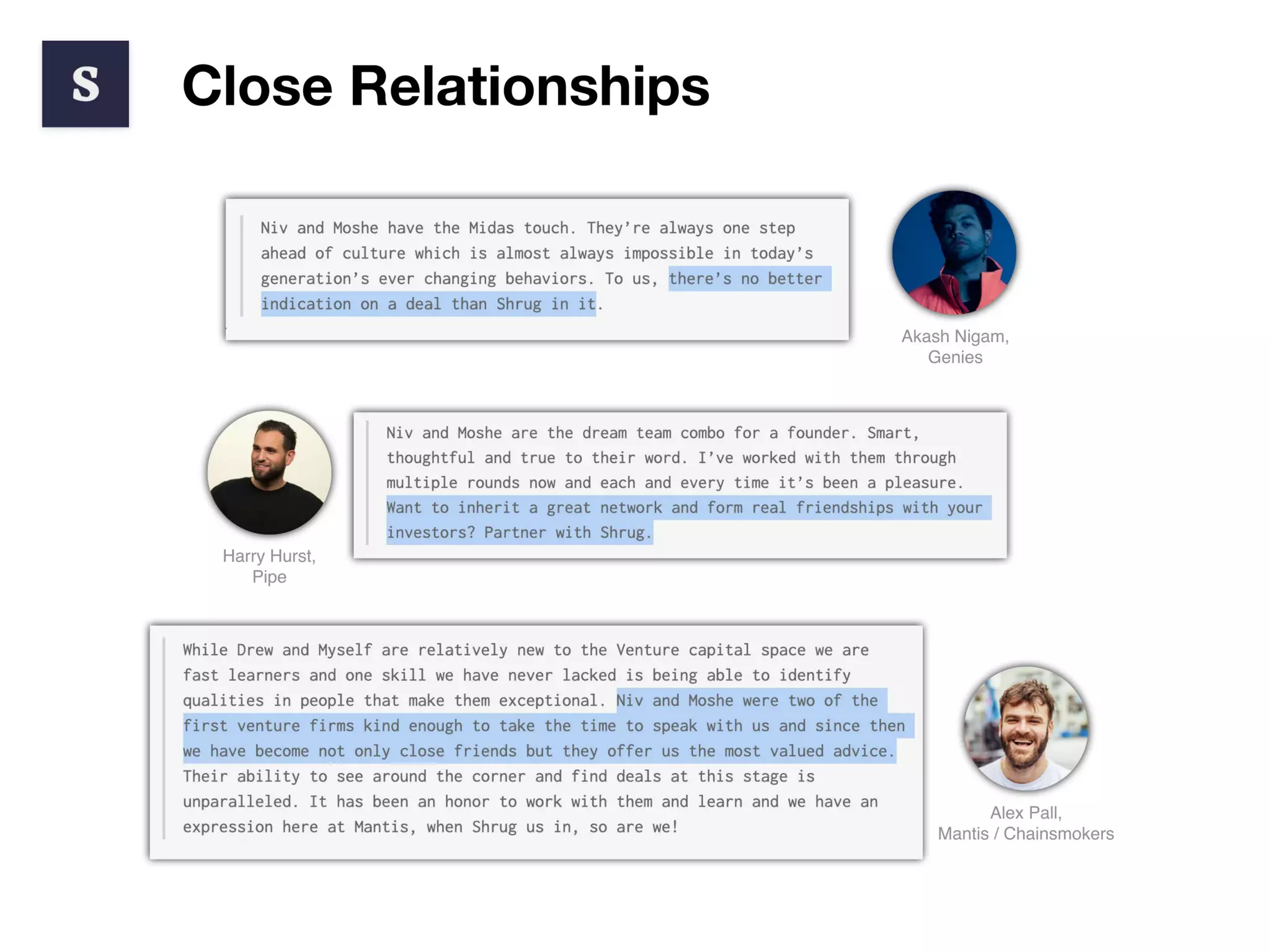 Shrug Capital IV - VC Pitch Deck Examples | PDF