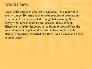 solar power generation | PPTX