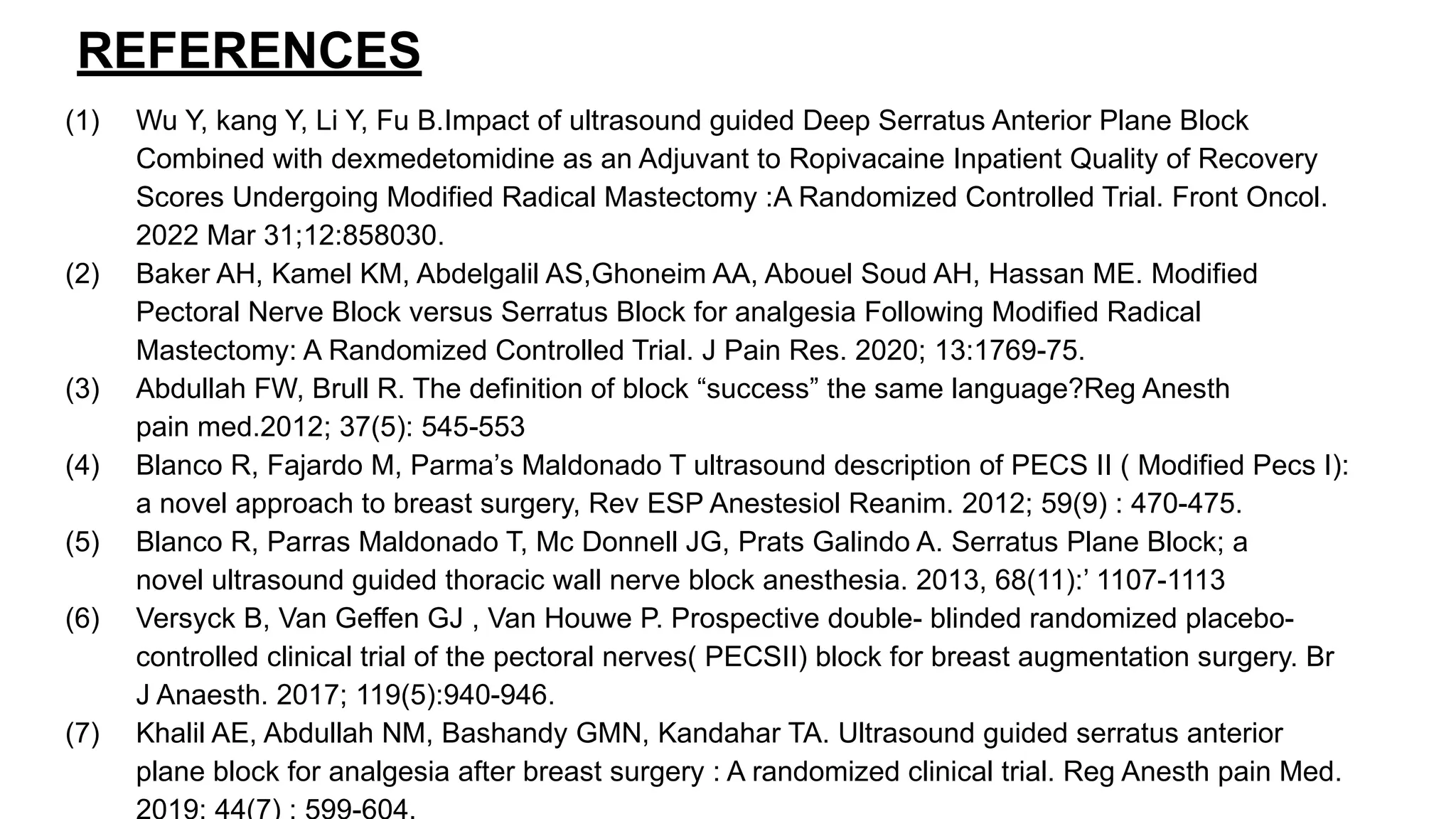 Comparision of usg guided serratus Anterior plane block vs pectoral ...