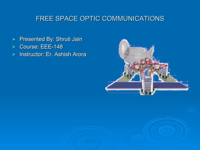 Free space optics communication | PPT
