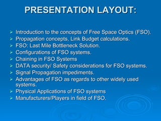 Free space optics communication | PPT