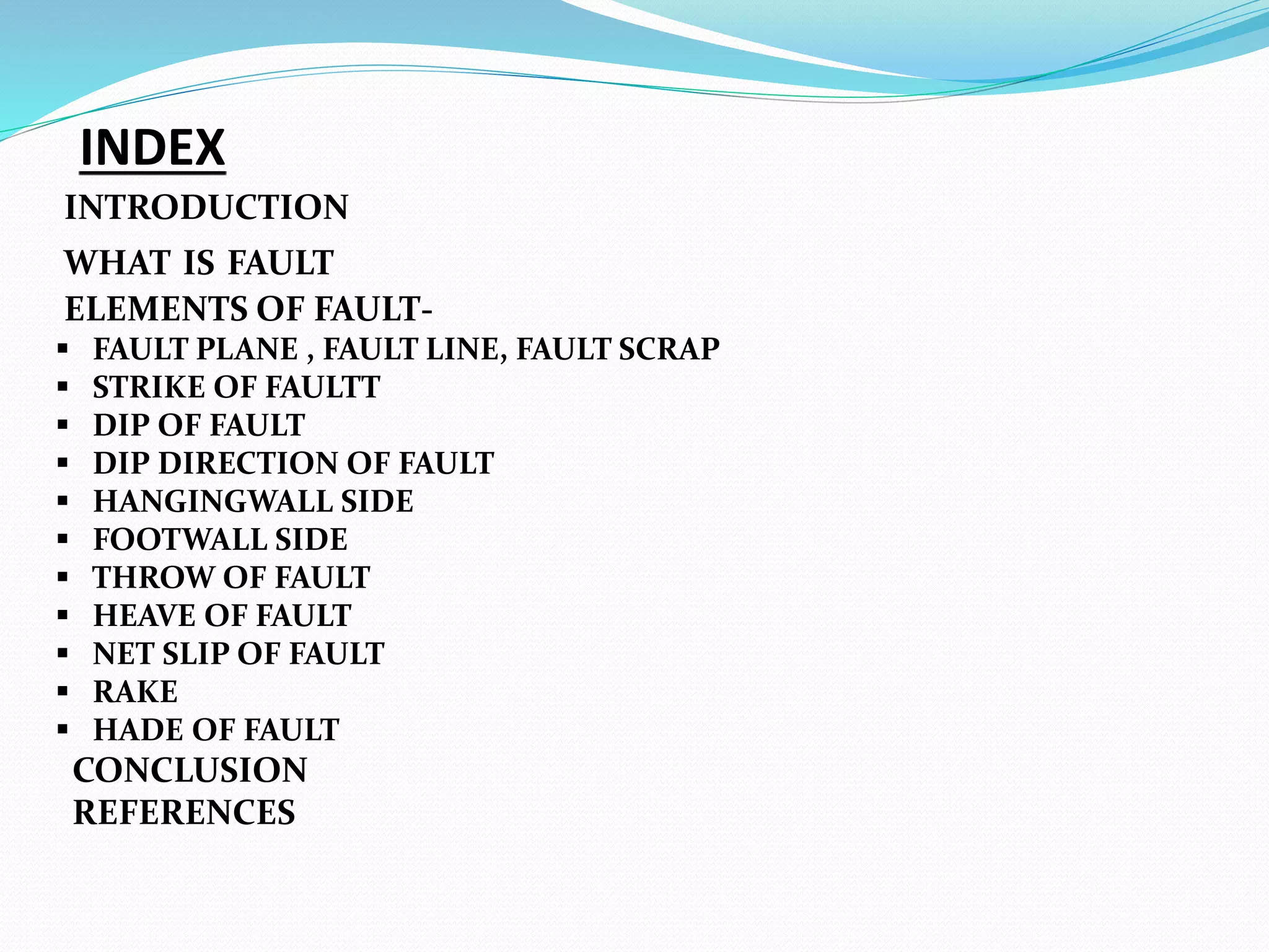 Elements of fault | PPTX
