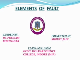 Elements of fault | PPTX