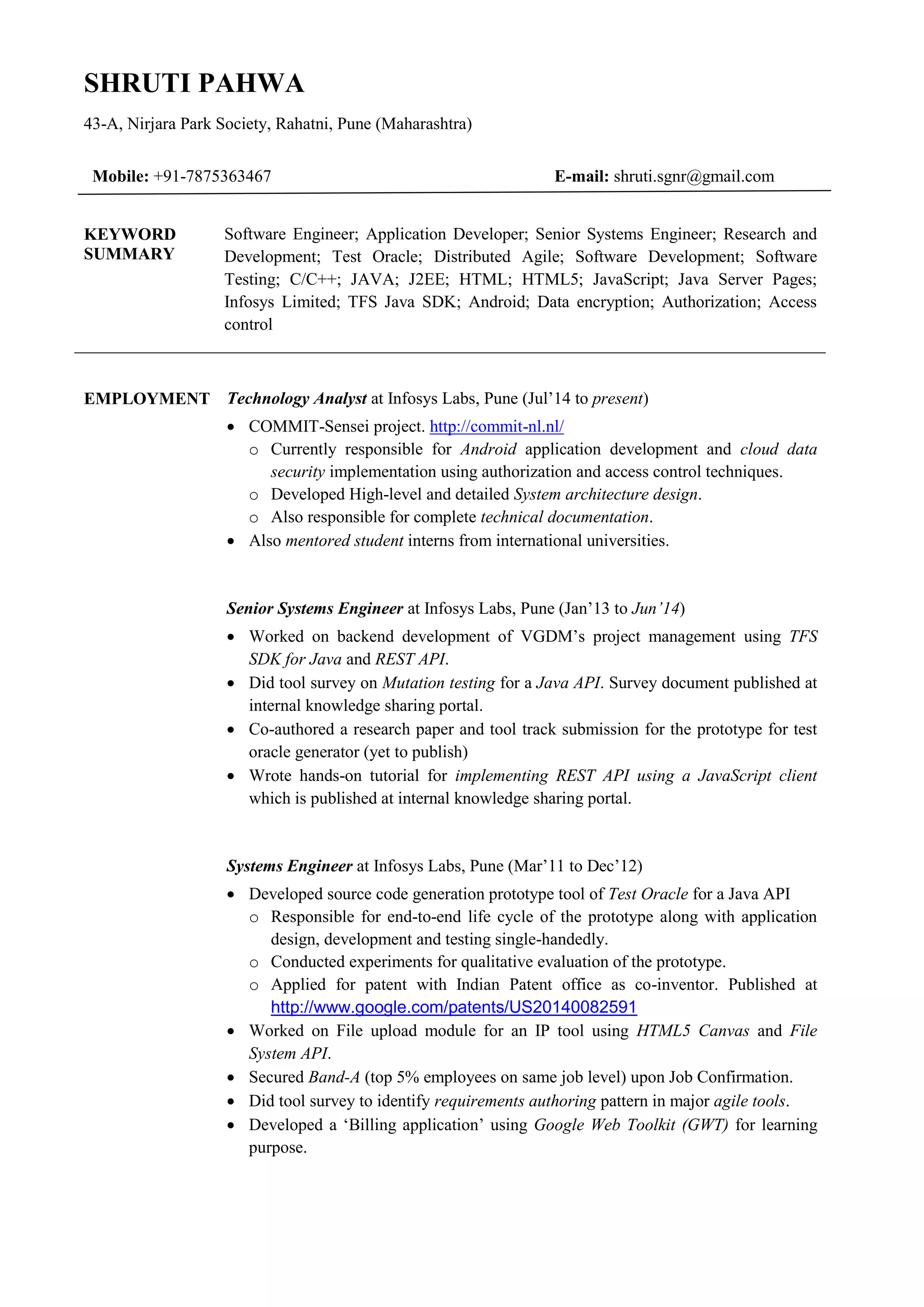 Shruti pahwa resume | PDF
