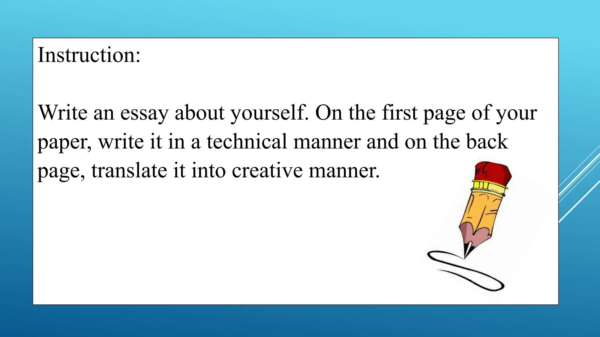 Creative Writing versus Academic Writing | PPTX