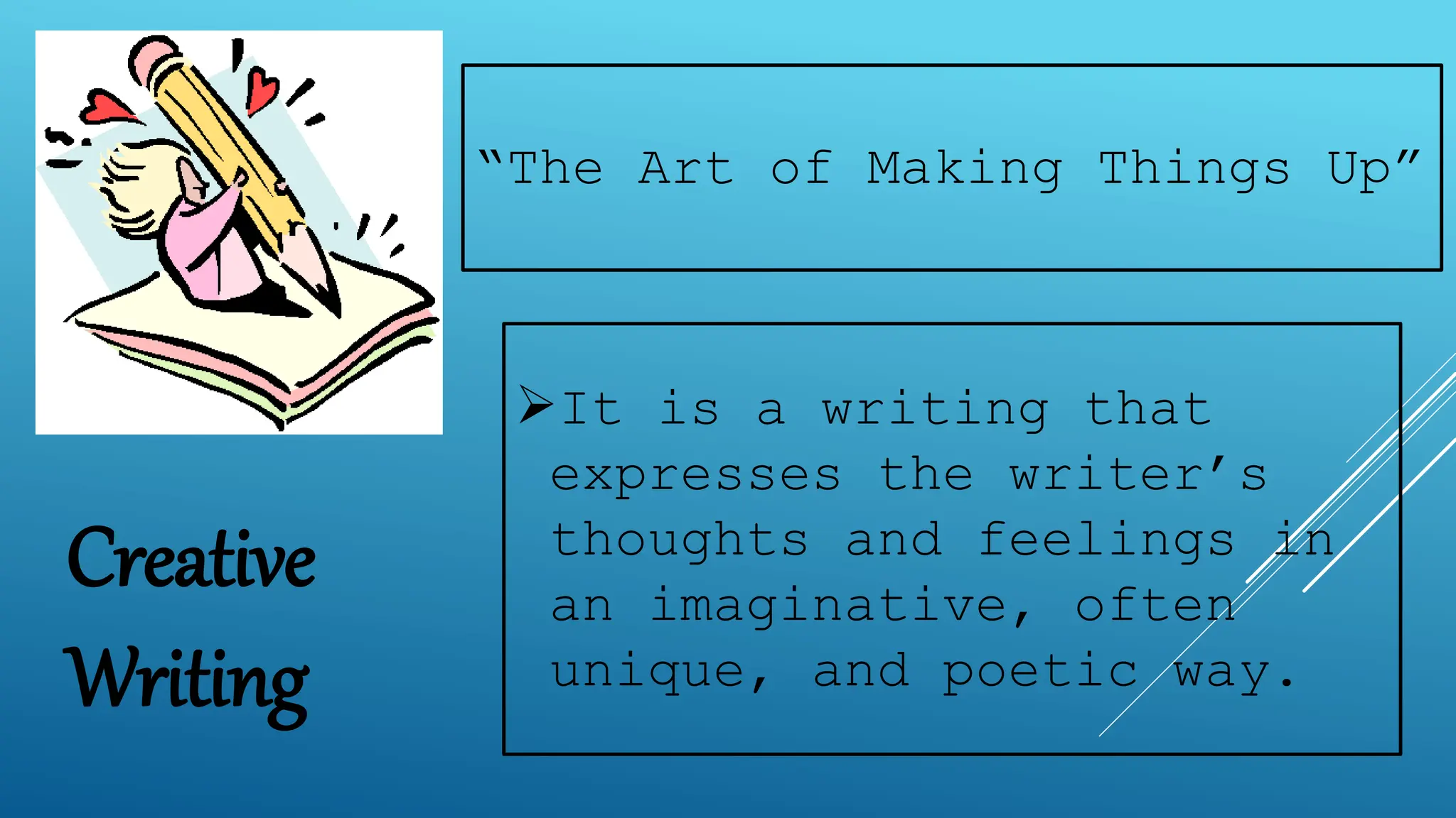 Creative Writing versus Academic Writing | PPTX