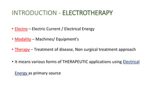 LECTURE 1 2.pptx physical agents and electrotherapy | PPTX